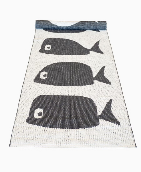 Whales Mat - Black and White Runner – Scandi Design